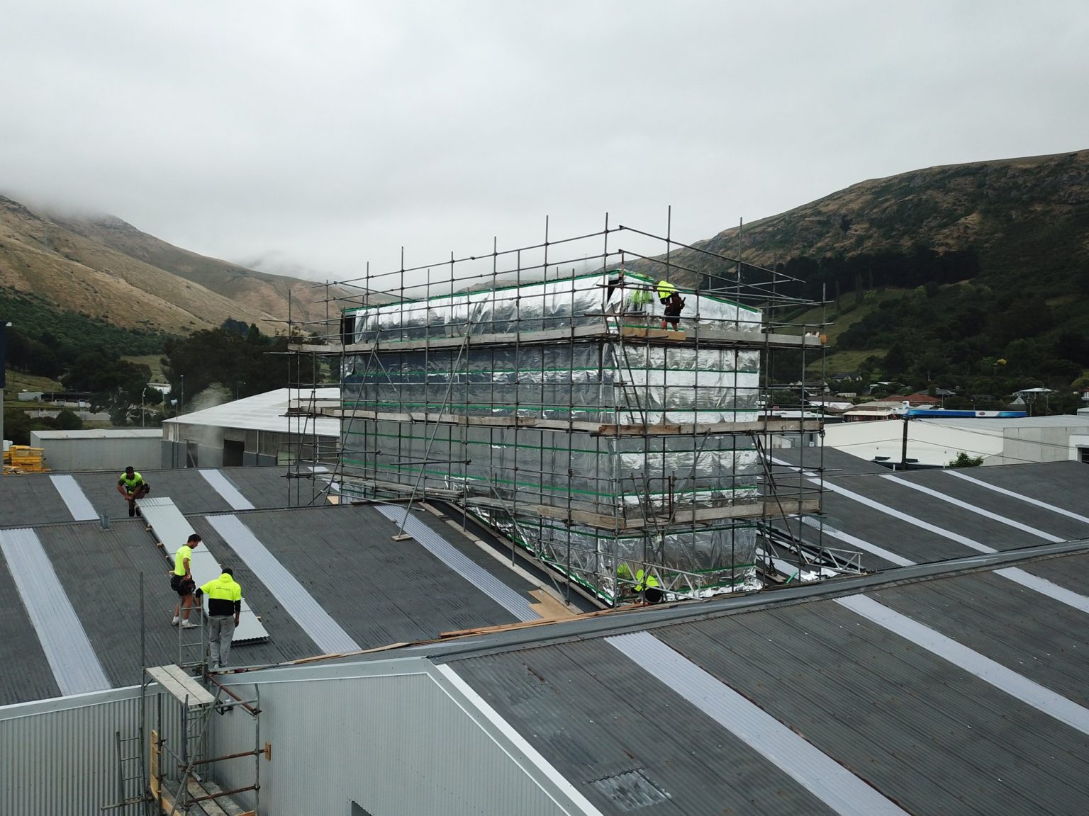 Industrial Tower Cladding - Roofline Canterbury