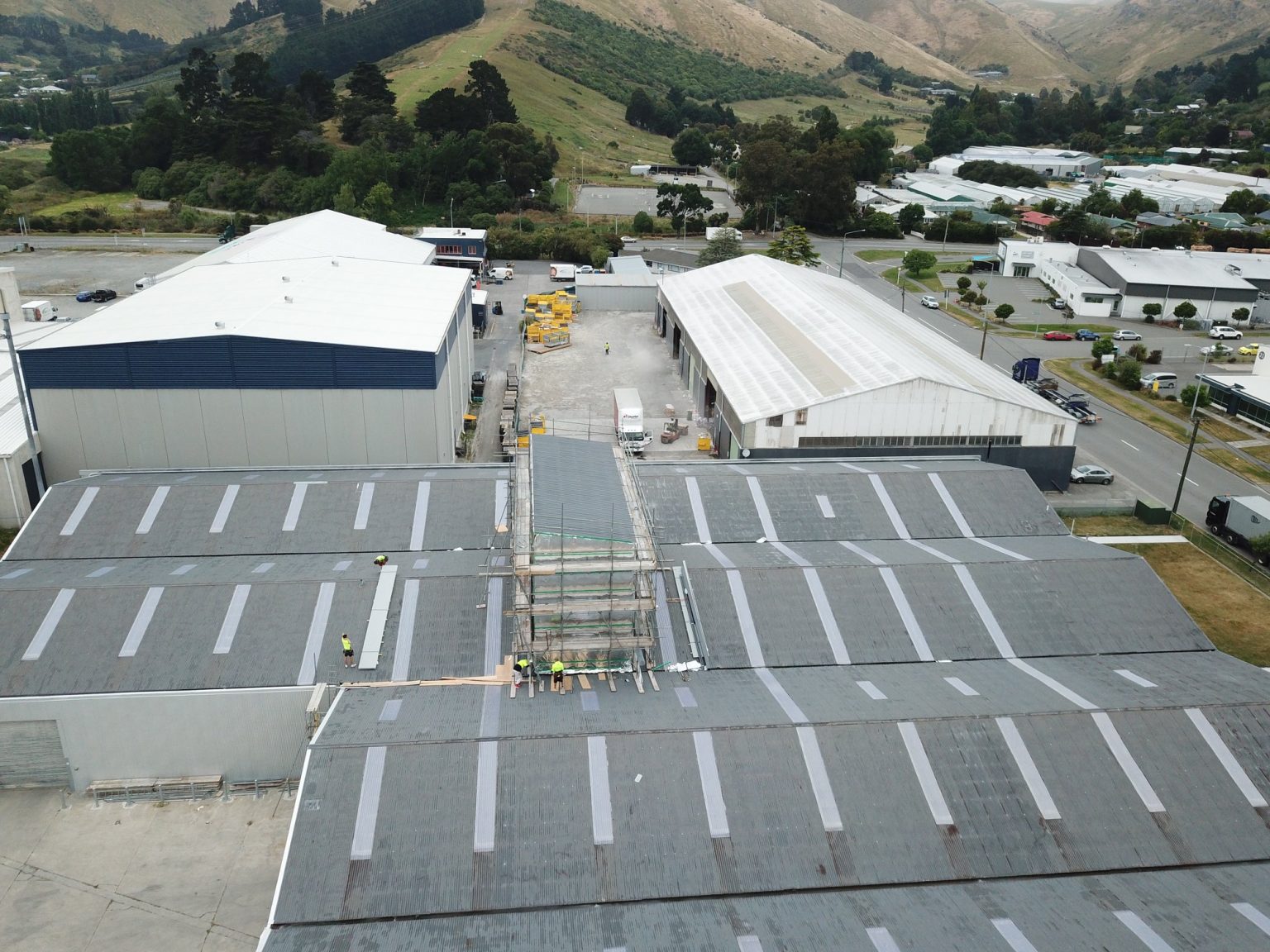 Industrial Tower Cladding - Roofline Canterbury