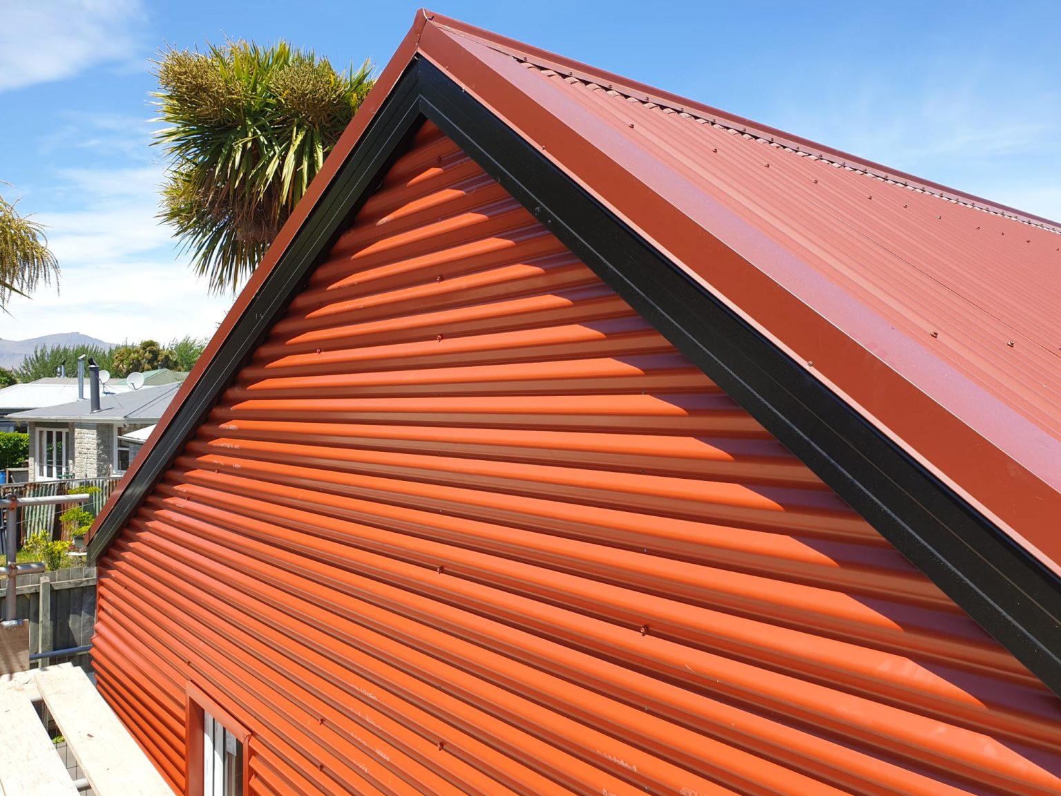 Pioneer red roofing & cladding - Roofline Canterbury